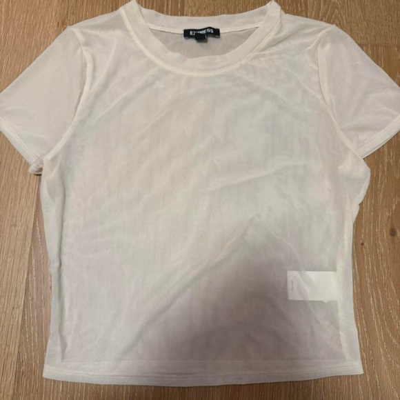 Tops | Elegant White Sheer Top | Poshmark